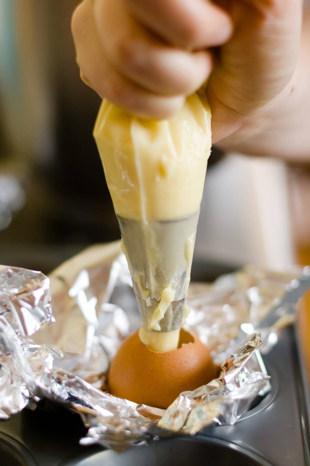 Easter Cupcakes Baked in Real Eggshells
