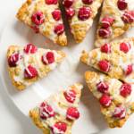 Raspberry Scones - Buttery and Tender with a Lemon Glaze