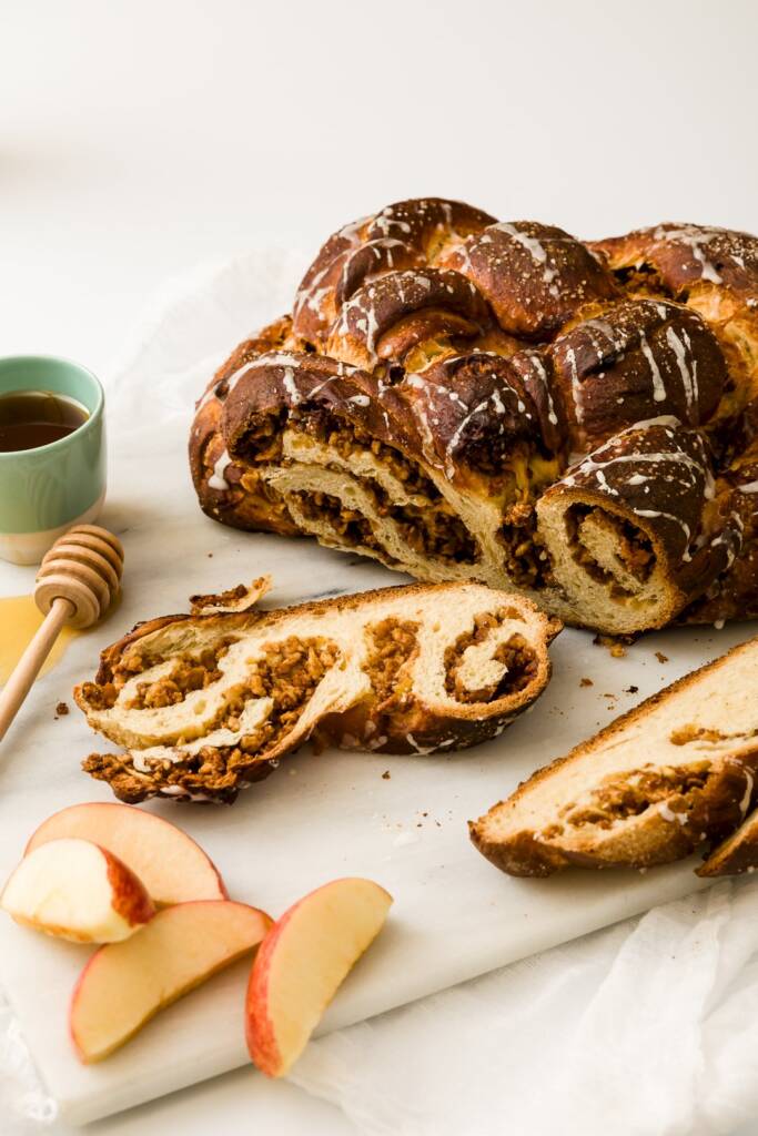 Spiced Apple Challah with a Pretzel Crust - Cupcake Project