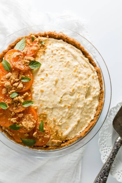 Orange Pie - Spiced Orange Chiffon Pie Recipe with a Gingersnap Crust